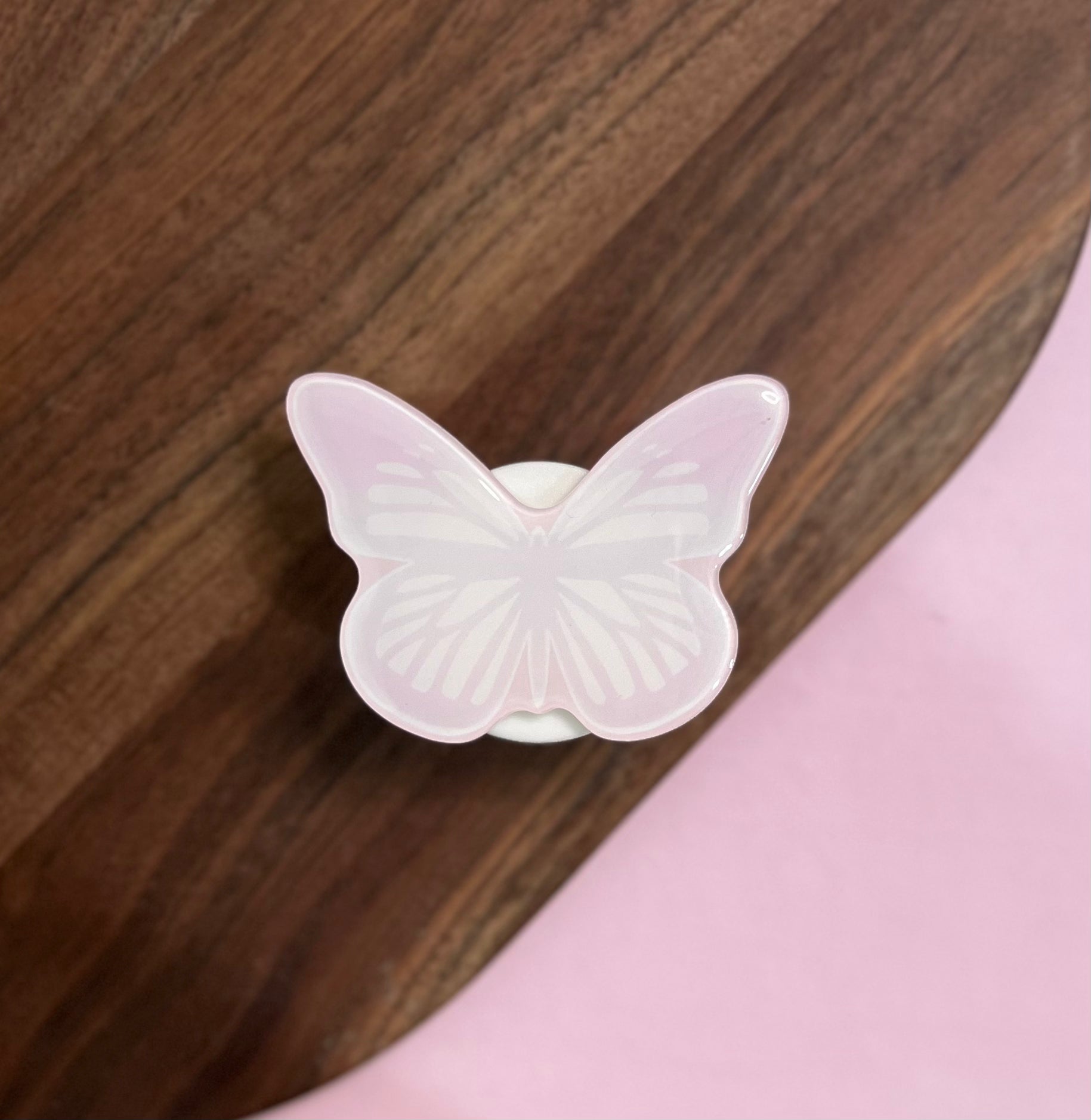 White butterfly phone grip – THE MAGIC WINGS